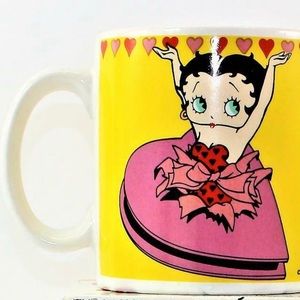 Kitchen | Betty Boop Hand Painted Heart Mug | Poshmark